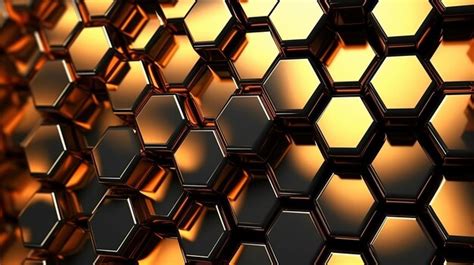Premium AI Image Luxury Abstract Hexagon Background Generative Ai