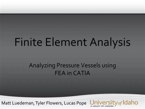 PPT Finite Element Analysis PowerPoint Presentation Free Download ID 6639904