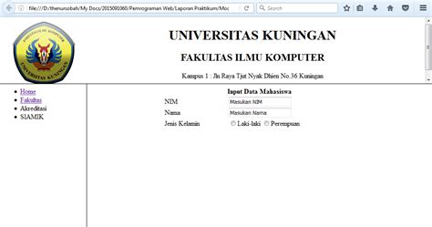 laporan praktikum pemrograman web 1 modul 2 jakanursobah