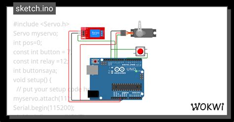 Servo Relay Button O Wokwi Esp32 Stm32 Arduino Simulator
