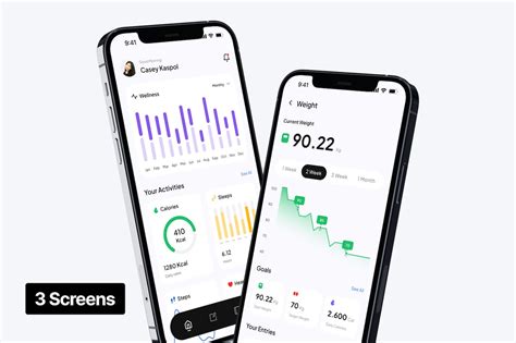 健康追踪移动应用app Ui Kit Fig 云瑞设计