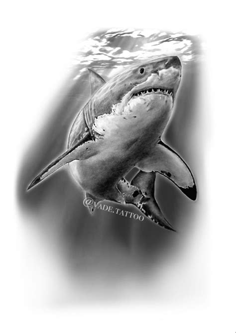 Realistic Shark Tattoo Design White Shark Tattoo Design Great White