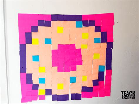 Sticky Note Pixel Art Project With Printable Templates Teach Beside Me