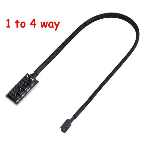 2 pack pwm splitter 4 pin computer cpu case pwm fan hub 15 inch 4 pin