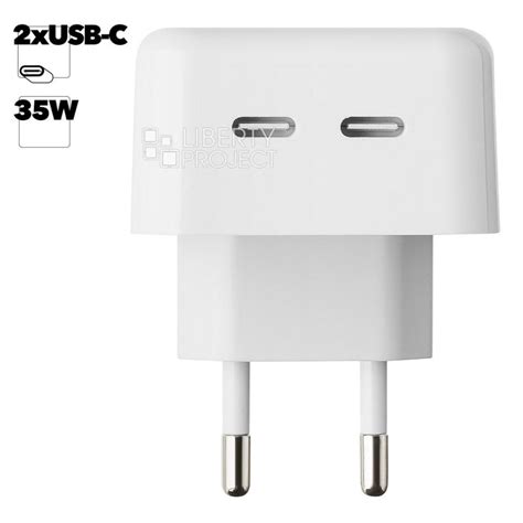 СЗУ USB C С 35W Power Adapter с двумя выходами USB Type C MHJE3ZM A белое коробка купить