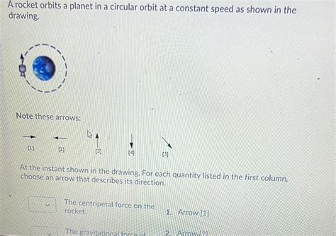 [answered] a rocket orbits a planet in a circular orbit at a constant