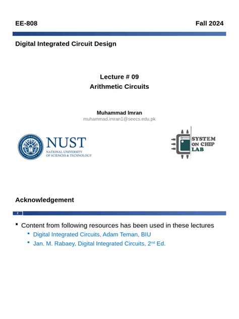 Arithmetic Circuits Lecture Notes Pdf Digital Electronics Computer Engineering