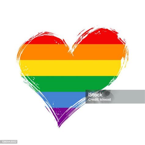 Lgbt 자부심 플래그 하트 모양의 그런지 배경 벡터 그림입니다 개념에 대한 스톡 벡터 아트 및 기타 이미지 개념 게이