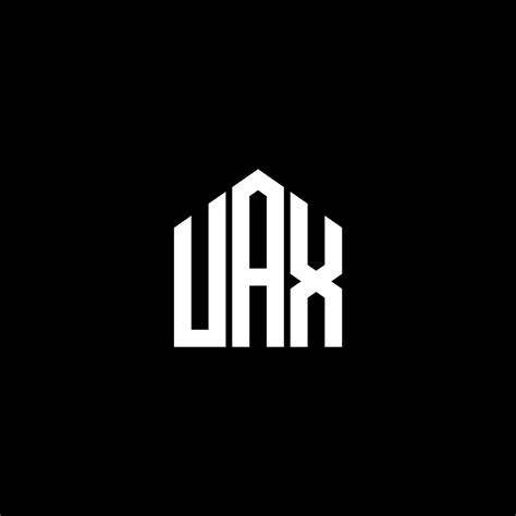 Uax Letter Logo Design On Black Background Uax Creative Initials