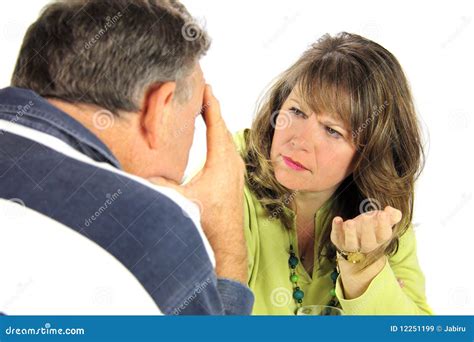 Arguing Middle Aged Couple Stock Image Image Of Conversing 12251199