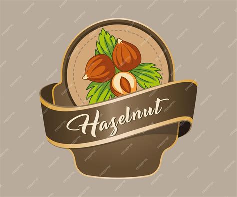 Premium Vector Hazelnut Vector Sticker