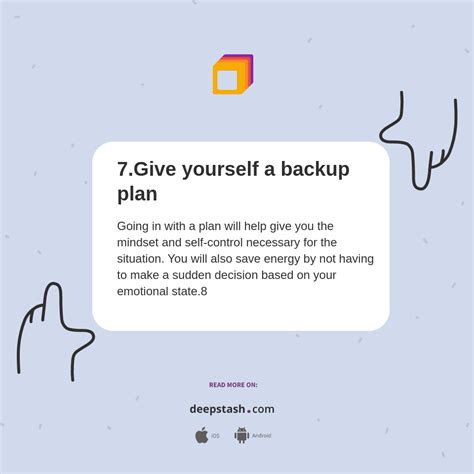 7give Yourself A Backup Plan Deepstash