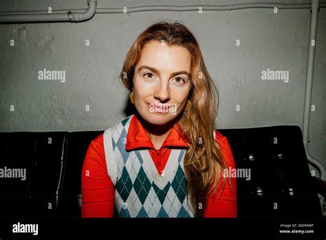 Smiling Redhead Businesswoman Sitting At Office Stock Photo Alamy