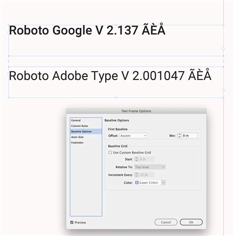 Solved Understanding Indesigns First Baseline Offset Is Adobe Product Community 14864319
