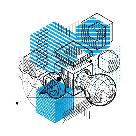 Premium Vector Lines And Shapes Abstract Vector Isometric 3d Background Layout Of Cubes