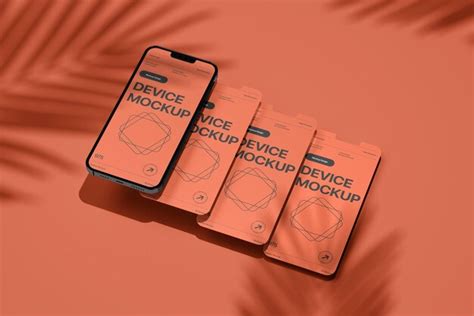 Premium PSD Mobile Device Mockup Realistic UI And App Design Template
