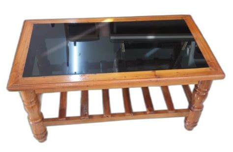 Rectangular Glass Top Wooden Center Table Size 15ft At Rs 3776 In Mysore