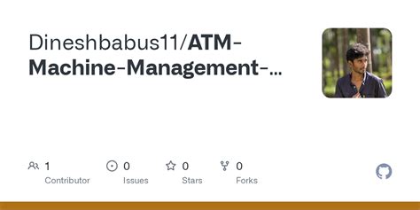 Github Dineshbabus11atm Machine Management System