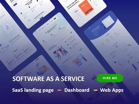 dashboard web apps saas landing page or software ui ux design figma