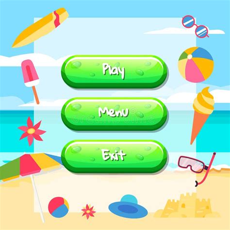 Game Ui User Interface Items Flat Panels Icons Buttons Frames And Dividers Garish Vector Kit
