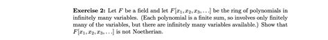 Solved Exercise Let F Be A Field And Let F X X X Be Chegg
