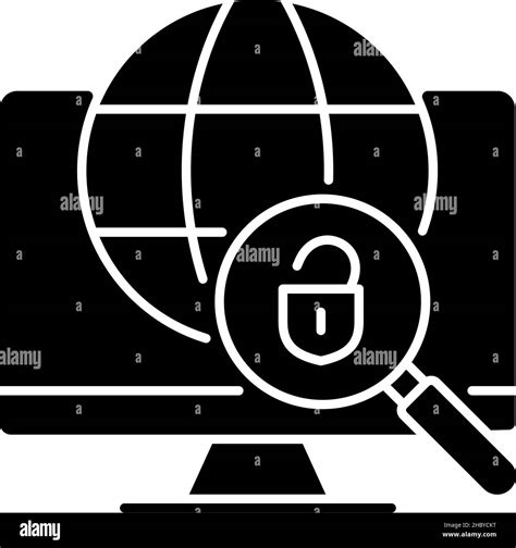 Dns Tunneling Detecting Black Glyph Icon Stock Vector Image And Art Alamy
