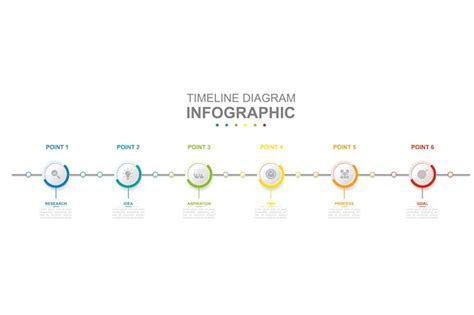Premium Vector Infographic Business Template 6 Steps Modern Timeline Diagram With Title Circle
