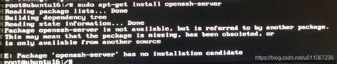 ubuntu server lts 16 04安装ssh以及连接问题 ubuntu 16 04 6 lts在线安装ssh csdn博客