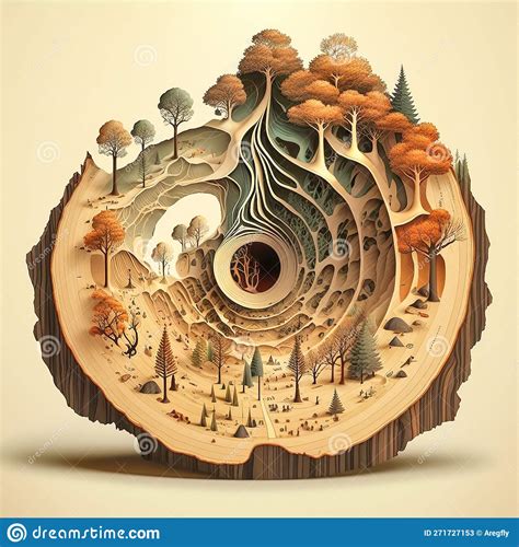 Abstract Infographic Illustration Of Tree Age Rings Stock Illustration Illustration Of