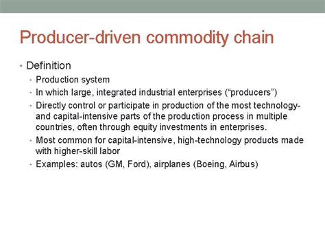 Global Commodity Chain Definition A Type Of Production