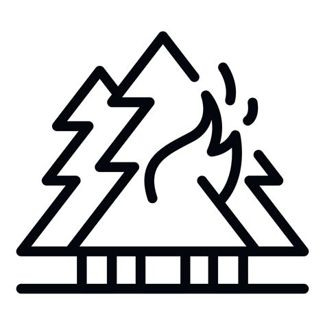 Wildfire Icon Outline Style 15264513 Vector Art At Vecteezy