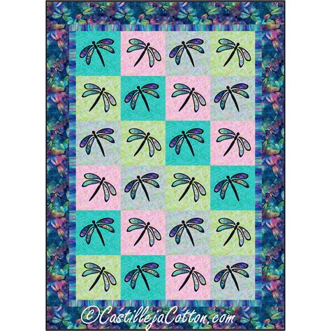 Fantasy Dragonflies Quilt Cjc 50973e Downloadable Pattern