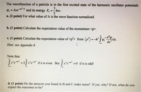 Solved The Wavefunction Of A Particle Is In The First