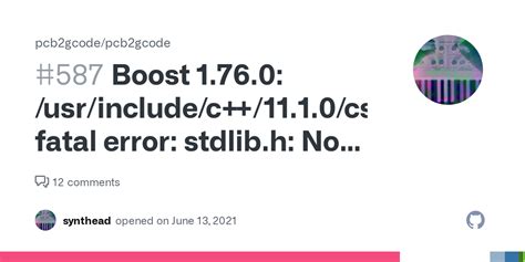 Boost 1 76 0 Usr Include C 11 1 0 Cstdlib 75 15 Fatal Error Stdlib H No Such File Or