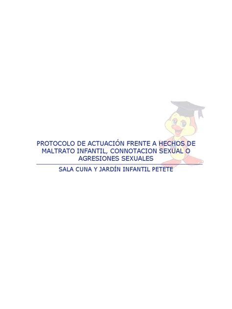 Protocolo Frente A Hechos De Maltrato Infantil Descargar Gratis Pdf