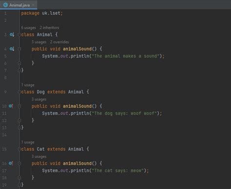 Polymorphism And Inheritance In Java Lset