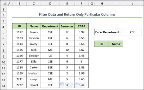 How To Use Filter Function In Excel