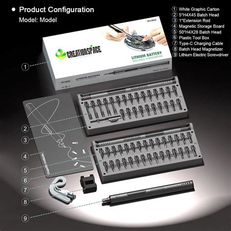 Model Engine Tool Led Mini Electric Screwdriver Diy Tools Set Precision