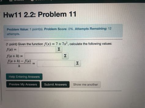 solved hw11 2 2 problem 11 problem value 1 point s