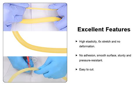 Stonylab Rubber Tubing Pure Latex Amber Tubing Natural Rubber Tube 38