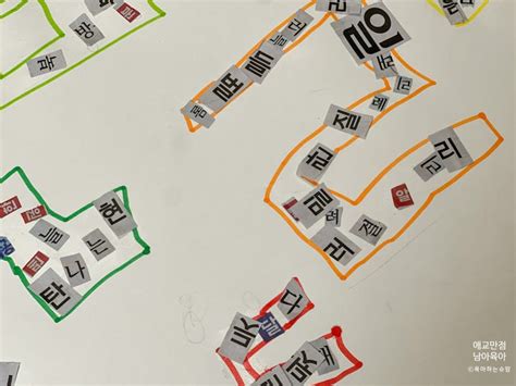 6세 집콕놀이 신문지 모자이크 엄마표 한글놀이 자음편 네이버 블로그