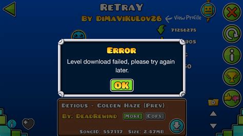 levels are not loading r geometrydash