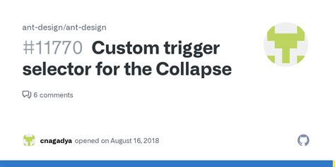 Custom Trigger Selector For The Collapse · Issue 11770 · Ant Design