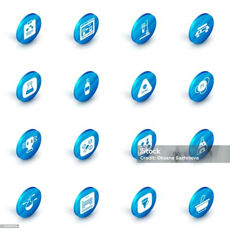 화학 물질을 온라인으로 설정 테스트 튜브 플라스크 화재 전자 비늘 방독면 프로판 가스 탱크 분자 및 삼각형 경고 독성 아이콘 벡터 3차원 형태에 대한 스톡 벡터 아트 및