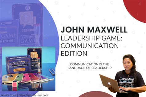 John Maxwell Leadership Game Communication Edition Janette Toral E