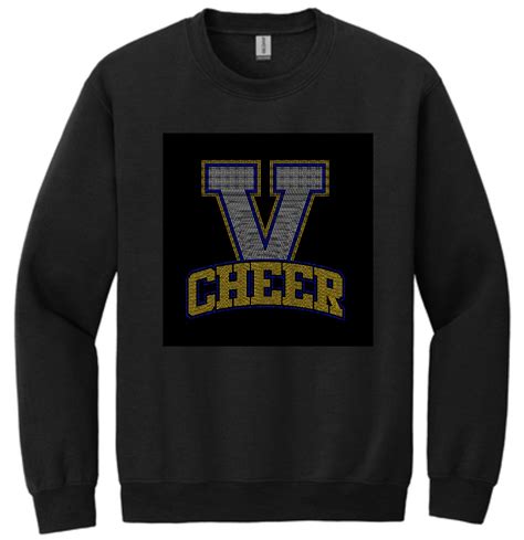 Vhs Cheer Crewneck Sweatshirt With V Cheer Bling The Bling Lab Oc