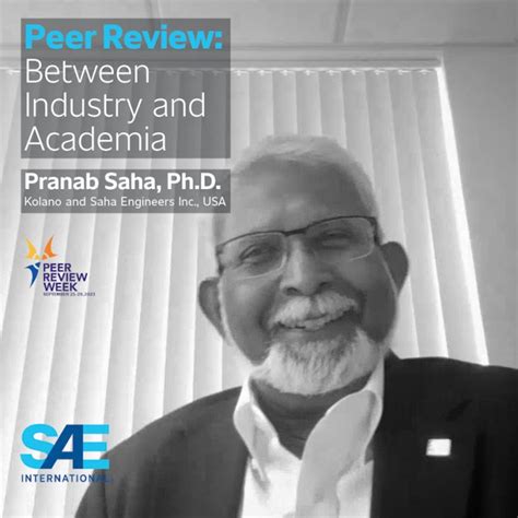 Video Pranab Saha On Linkedin Peer Review Between Industry And Academia An Interview With