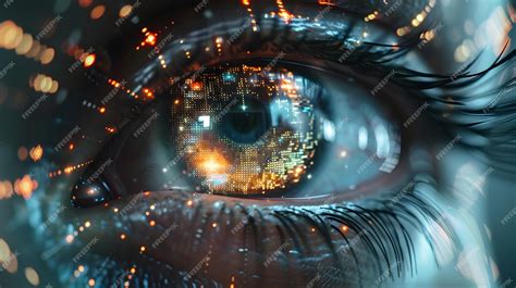 Premium Photo Captivating Futuristic Eye Technology Digital