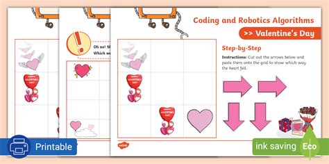 Grade 1 Robotics And Coding Valentines Day Algorithms