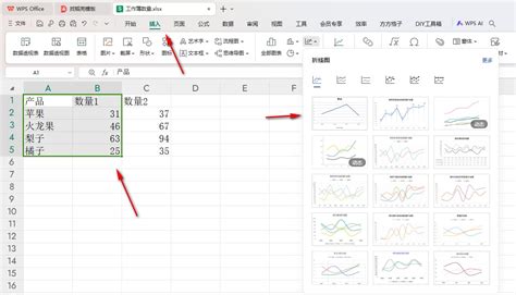 Wps如何给折线图添加垂直线 Wps折线图添加垂直线的方法 金山wps 办公软件 软件教程 脚本之家